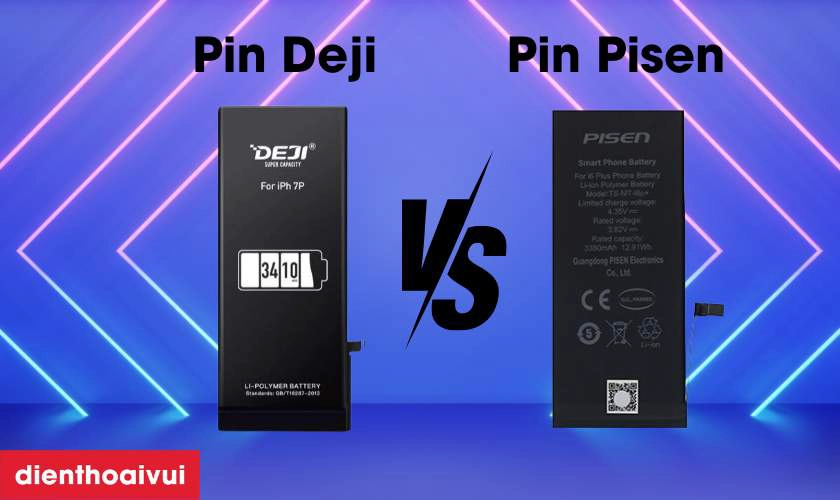 So sánh pin Deji và Pisen dành cho iPhone 13 Pro Max