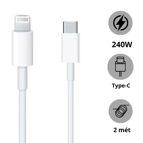 Cáp Apple USB-C to Type-C dây dù 240W 2M MU2G3ZA/A-Trắng | Giá tốt 2024