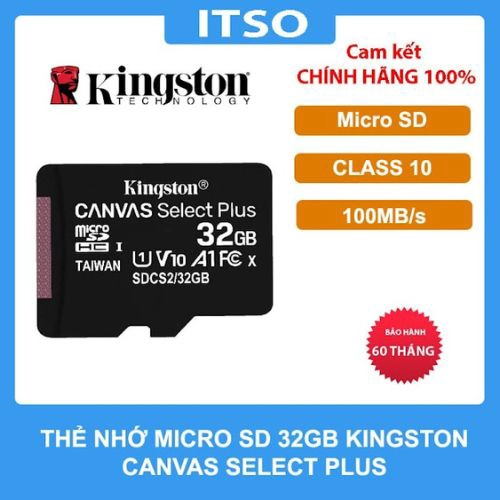 Thẻ nhớ Micro Kingston Class 10 32GB ( Không Adapter ) chính hãng | Lấy liền