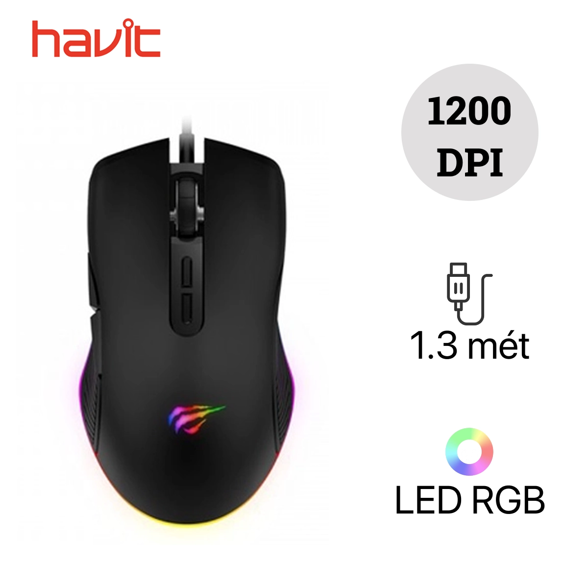 Chuột Gaming có dây HAVIT MS72 RGB LED giảm giá sốc