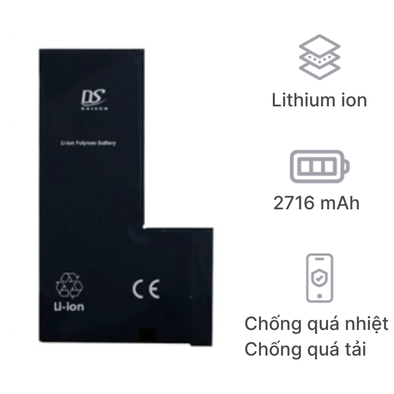 Thay pin chính hãng Daison cho iPhone X chính hãng giá tốt