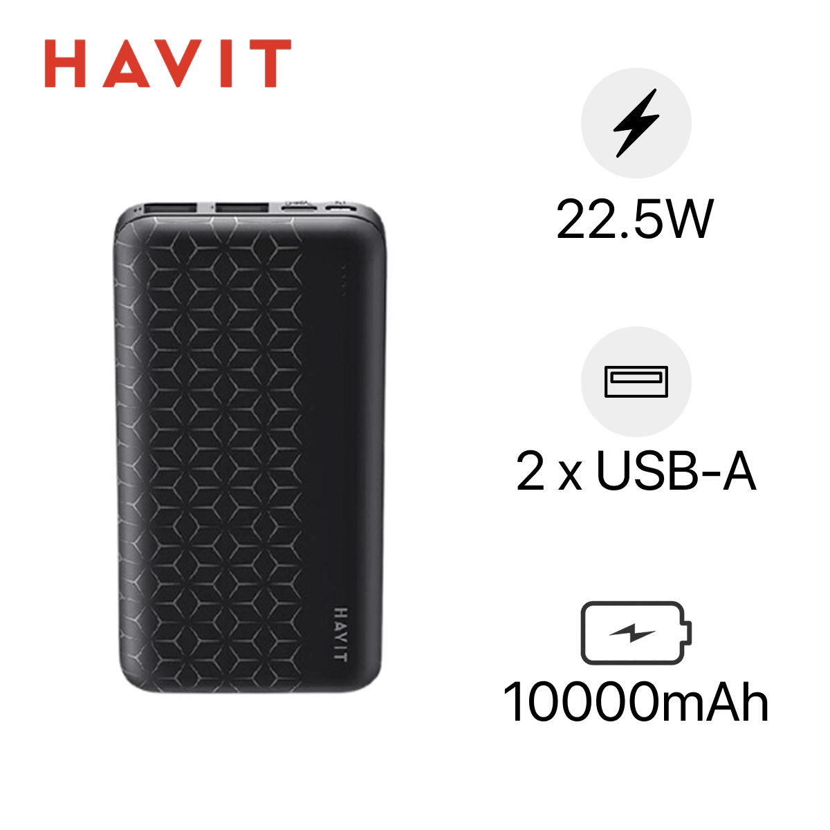 Pin Sáº C Dá Phã Ng Havit Pb63 10 000mah