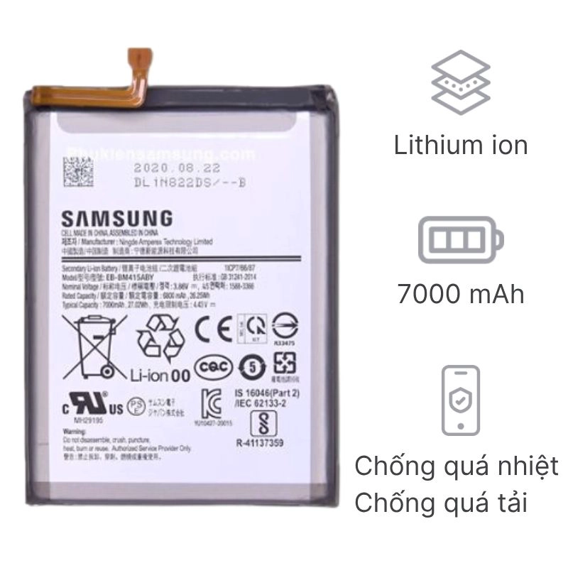 Thay pin Samsung Galaxy M51 chính hãng | Lấy liền