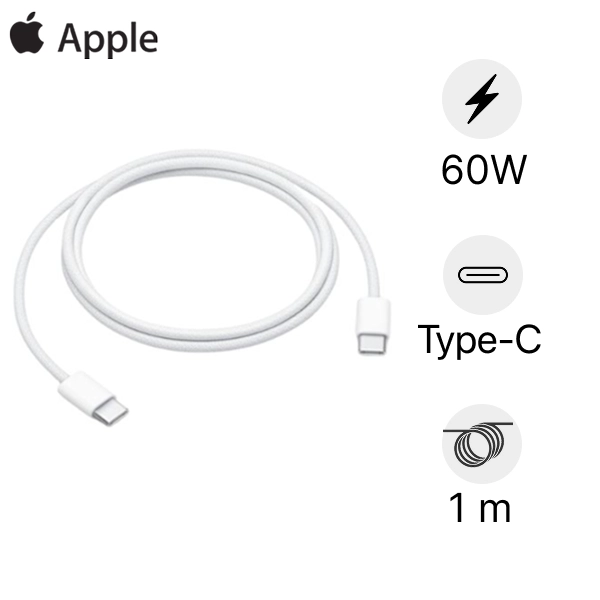 Cáp Apple Usb-C to Type-C dây dù 60w 1m (MW493ZA/A) chính hãng | Lấy liền