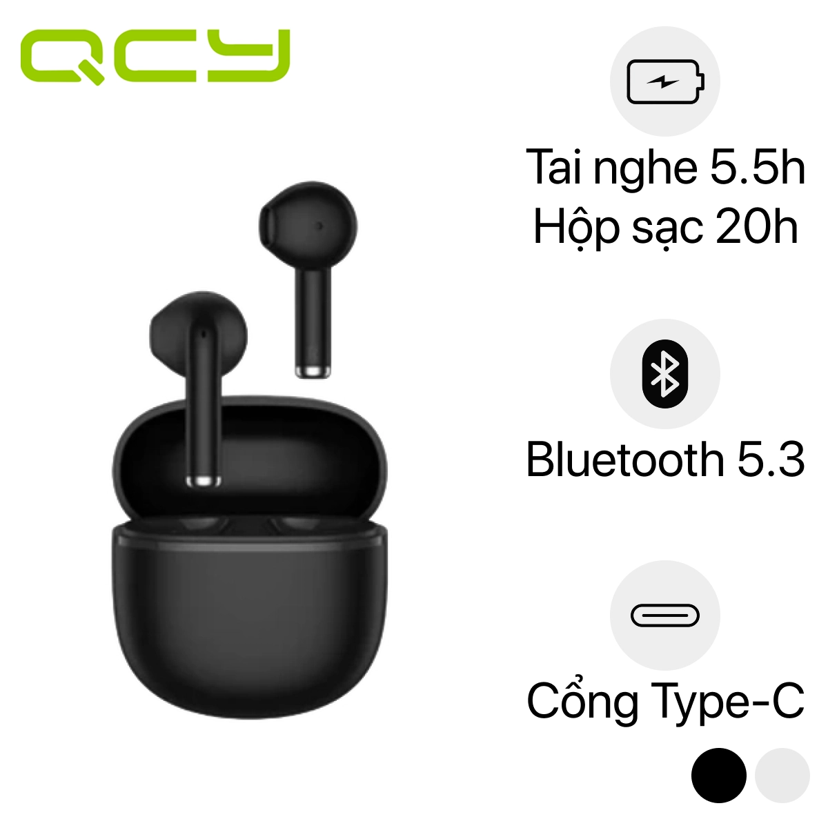 Tai nghe Bluetooth True Wireless QCY Ailybuds Lite (T29) chính hãng ...