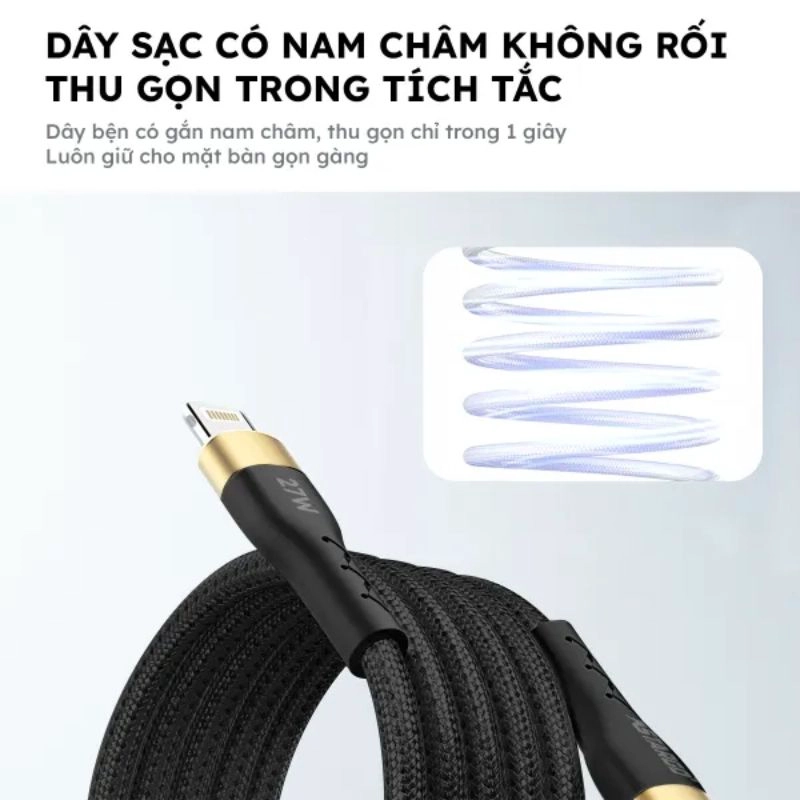Cáp Stargo Ultralink L1 từ tính Type-C to Lightning 27W 1.2M chính hãng ...