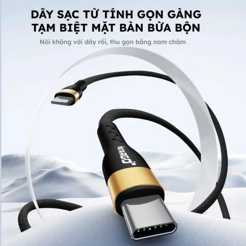 Cáp Stargo Ultralink L1 từ tính Type-C to Lightning 27W 1.2M chính hãng ...
