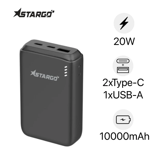 Pin dự phòng StarGO Star X1 Power 2C1A 10000mAh tích hợp cáp Type-C ...