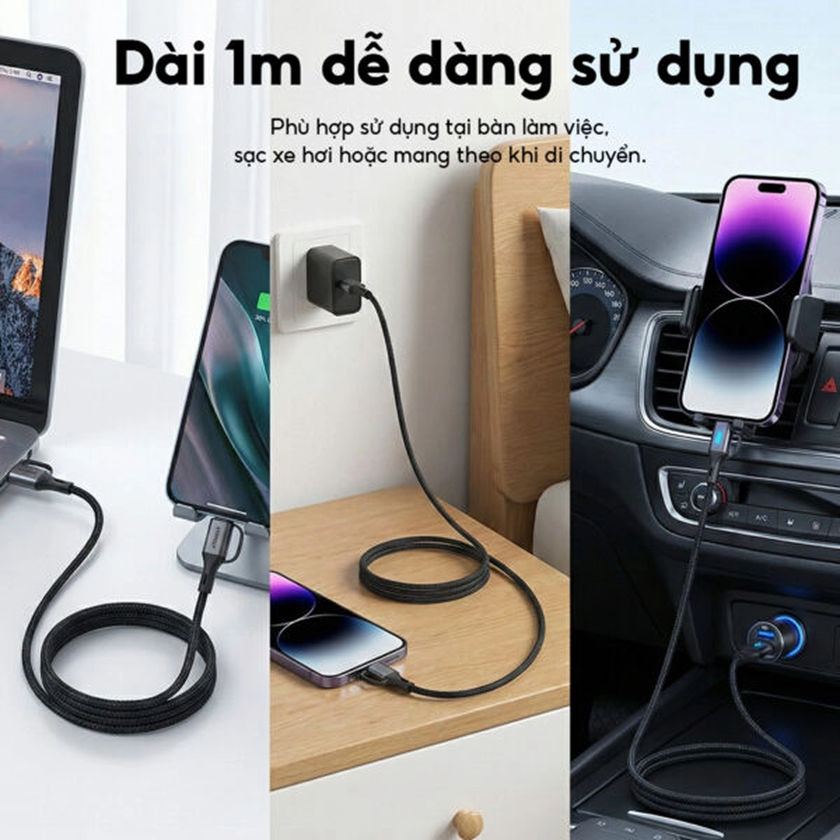 Cáp StarGO 4 trong 1 (C to L, C to Micro) dài 1m AC-CL1 chính hãng ...