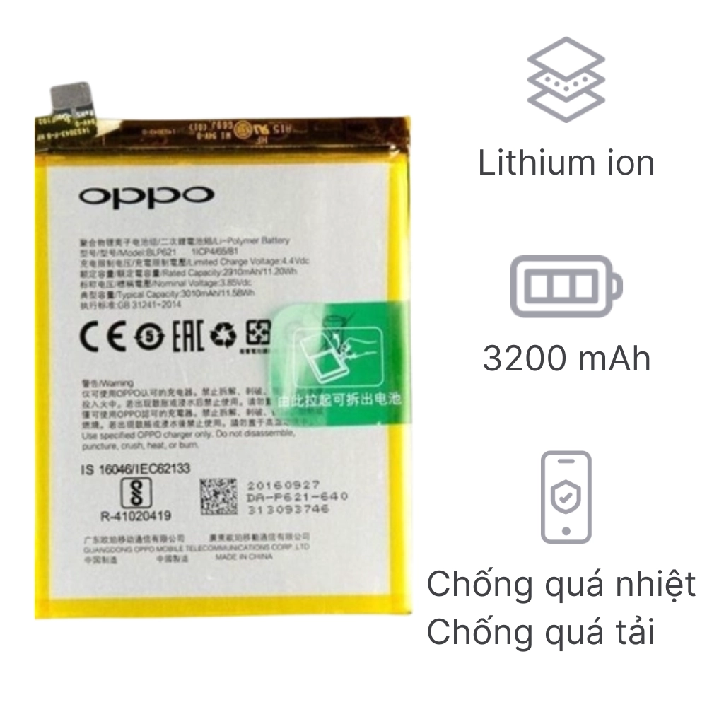 Thay Pin Oppo F3 Chính Hãng Giá Rẻ | BH 6 Tháng