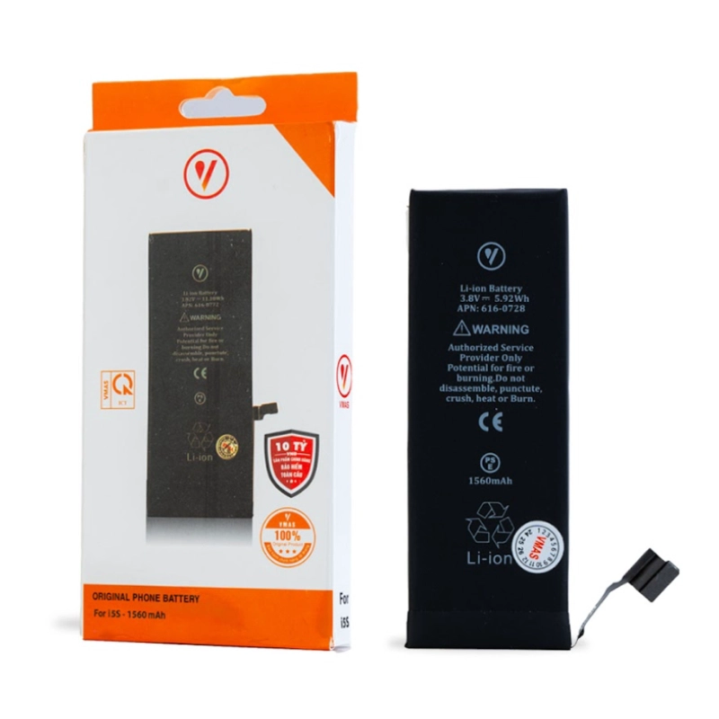 Thay pin chính hãng Vmas cho iPhone 5s giá ưu đãi T10/2025