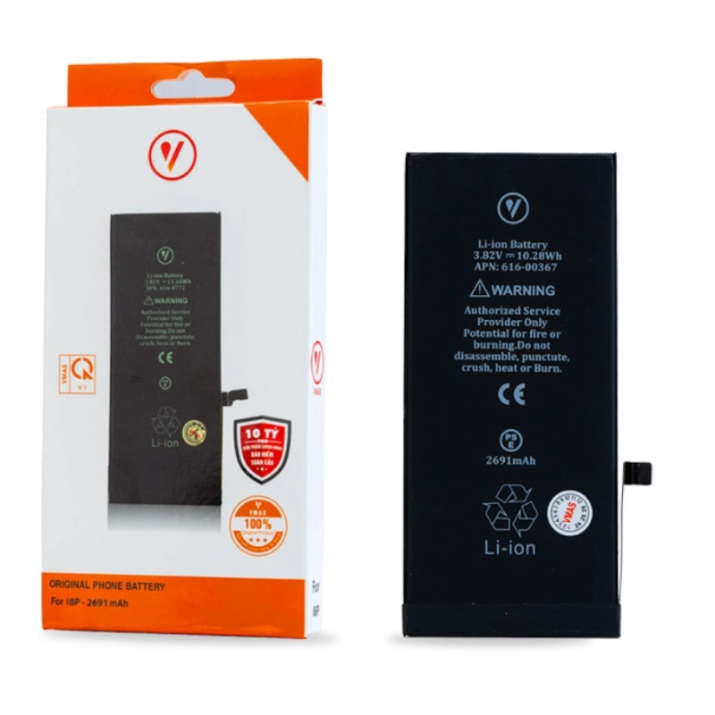 Thay pin chính hãng Vmas cho iPhone 8 Plus BH 6-12 tháng