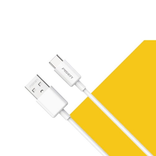 Cáp sạc Pisen - Mr White USB-A to C 1m 3A chính hãng | Lấy liền
